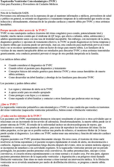 CPVT - SADS Foundation